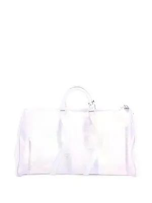 LOUIS VUITTON Keepall Bandouliere 50 Limited Edition Epi Plage Travel Bag - White