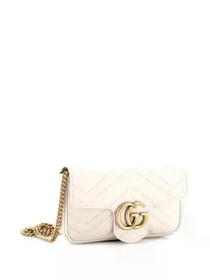 Gucci Gg Marmont Flap Super Mini Crossbody Bag - Neutrals