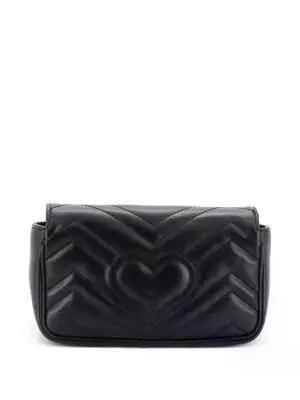 Gucci Gg Marmont Flap Super Mini Bag - Black