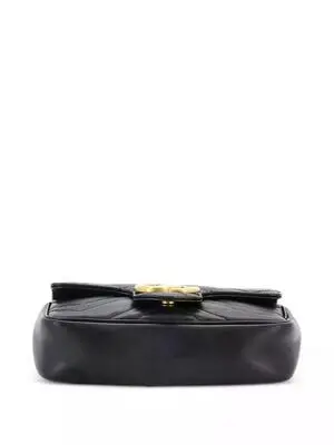Gucci Gg Marmont Flap Super Mini Bag - Black