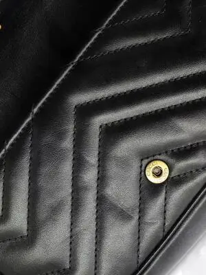 Gucci Gg Marmont Flap Super Mini Bag - Black