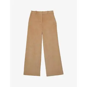 REISS Stanton Flared-leg Cotton-cord Trousers - Camel