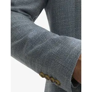 REISS Manci Single-breasted Woven Blazer