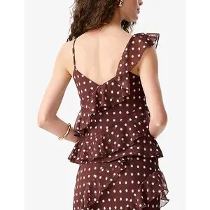 OMNES Francie Polka-dot Woven Top