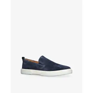 Steve Madden Lansten Suede Trainers - Navy