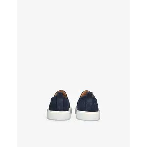 Steve Madden Lansten Suede Trainers - Navy
