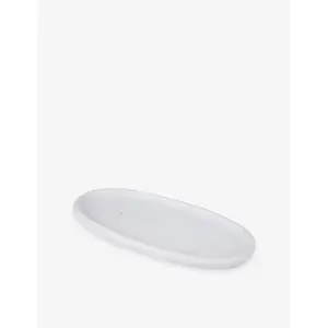 THE WHITE COMPANY Oval Marble Tray 34.5cm - White