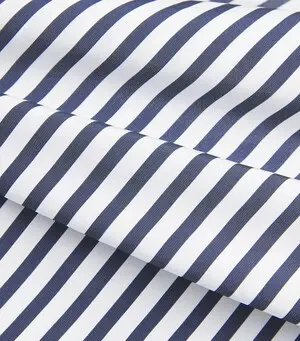 PATOU Striped Pleated Midi Skirt - Blue