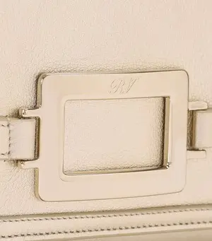 ROGER VIVIER Leather Belle Vivier Clutch - White