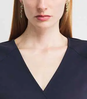 Fabiana Filippi Crepe Wrap Midi Dress