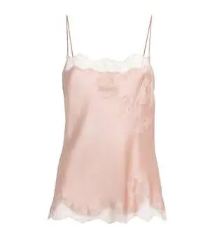 Carine Gilson Lace-trimmed Silk Camisoles
