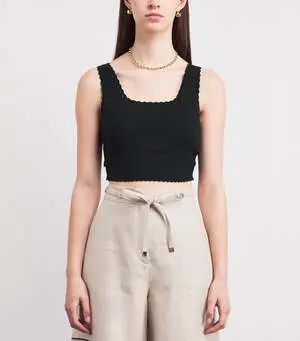 Sandro Knitted Crop Top