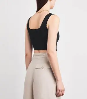 Sandro Knitted Crop Top