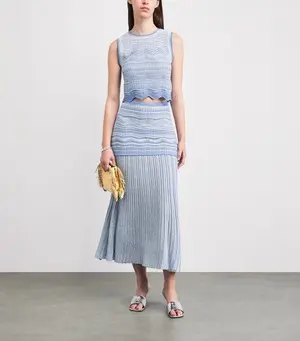 Sandro Metallised Maxi Skirt