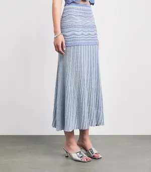 Sandro Metallised Maxi Skirt
