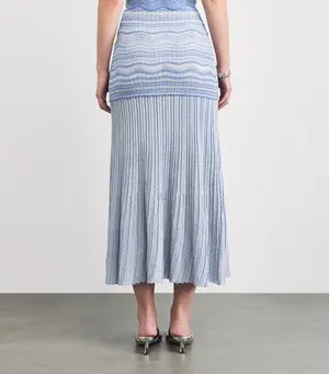 Sandro Metallised Maxi Skirt