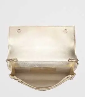 ROGER VIVIER Leather Belle Vivier Clutch Bag - White