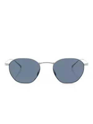 Giorgio Armani Titanium Round-frame Sunglasses - Silver
