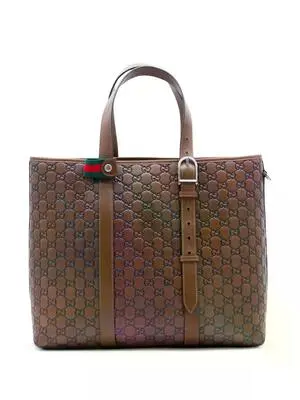 Gucci Large Gg Embossed Leather Tote