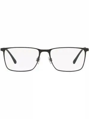 Giorgio Armani Matte Square-frame Glasses - Black