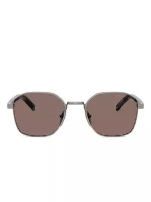 Prada Geometric-frame Sunglasses - Silver