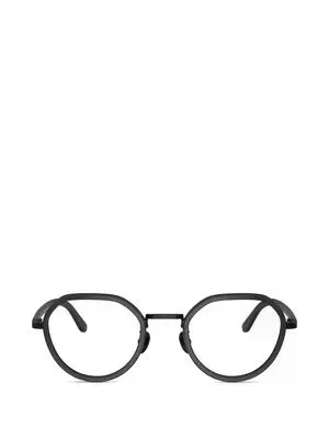 Giorgio Armani Round Frame Eyeglasses - Black