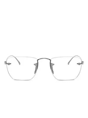 Giorgio Armani Titanium Rectangle Eyeglasses - Grey