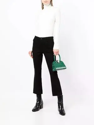 L'Agence Cropped Straight-leg Trousers