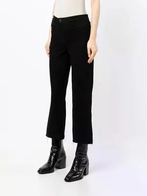 L'Agence Cropped Straight-leg Trousers