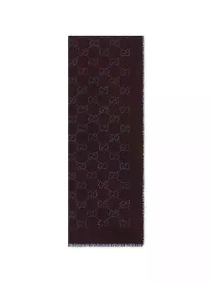 Gucci Gg Supreme Reversible Scarf - Red