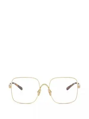 Miu Miu Square Frame Glasses - Gold