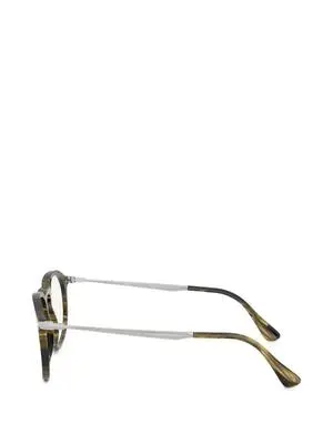 Persol Pier Striped Round Glasses