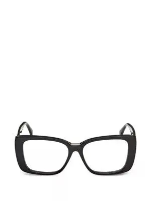 Max Mara Rectangle-frame Glasses - Black
