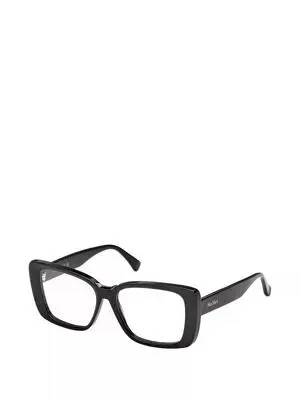Max Mara Rectangle-frame Glasses - Black