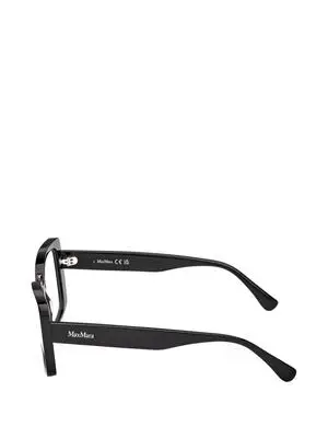 Max Mara Rectangle-frame Glasses - Black