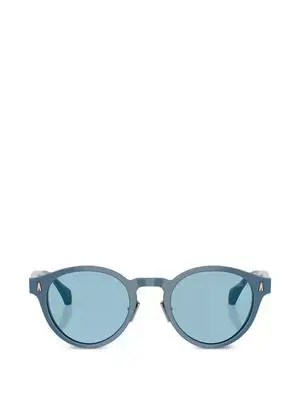 Moncler Ember Round-Frame Sunglasses Blue
