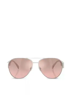 Versace Pilot Frame Sunglasses - Silver