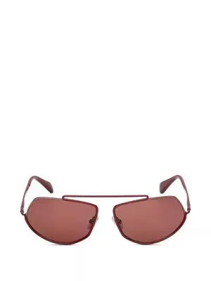Max Mara Brow-bar Geometric Sunglasses - Red