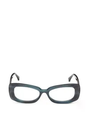 Max Mara Rectangle-frame Eyeglasses - Blue