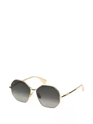 Max Mara Octagon Sunglasses - Gold