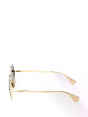 Max Mara Octagon Sunglasses - Gold