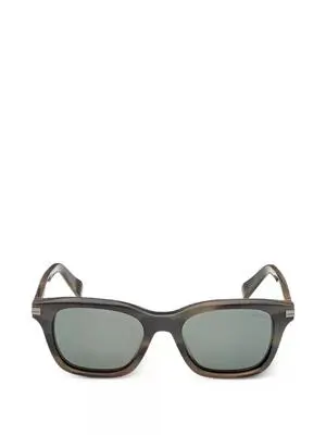 Zegna Rectangle-frame Sunglasses - Brown