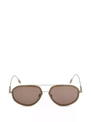 Zegna Pilot-frame Sunglasses - Green