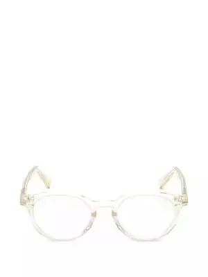 Zegna Round-frame Eyeglasses - White