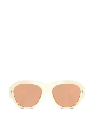 Moncler Elevane Oval-frame Sunglasses - Neutrals