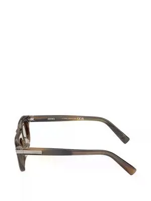 Zegna Square-frame Sunglasses - Brown
