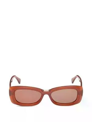 Max Mara Rectangle-Frame Sunglasses Orange
