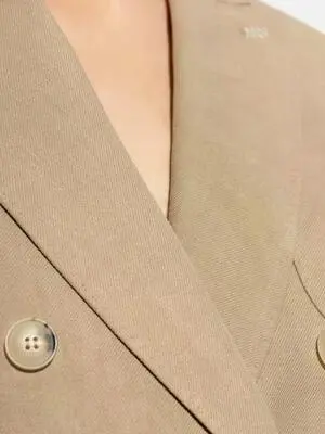Max Mara Double-breasted Hemp Blazer - Neutrals