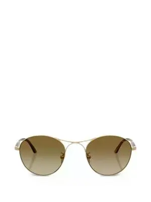 Giorgio Armani Round Frame Sunglasses - Gold