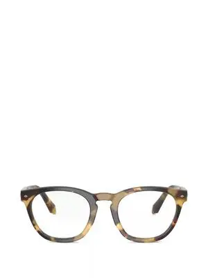 Giorgio Armani Round Frame Eyeglasses - Brown